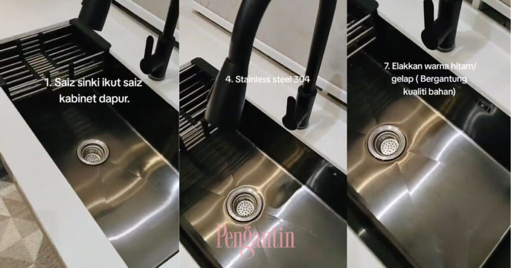 Cara Pilih Sinki Terbaik, Barulah Tahan Lama Dan Selesa Nak Guna